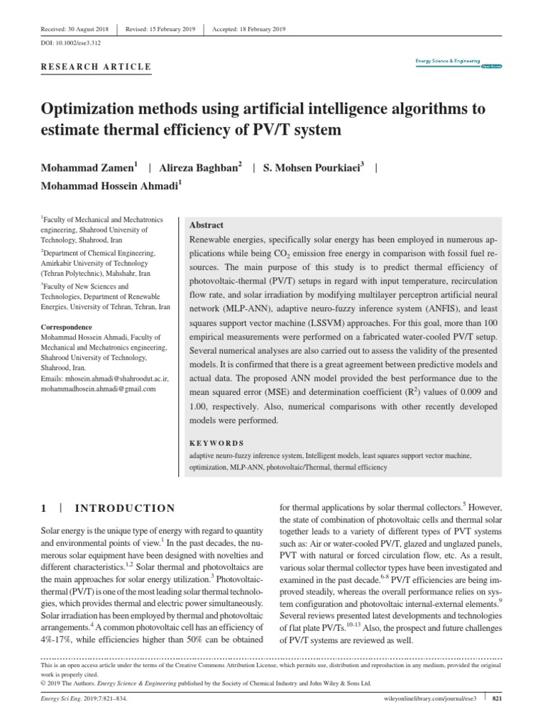 Optimization Methods Using Artificial Intelligence Algorithms To ...
