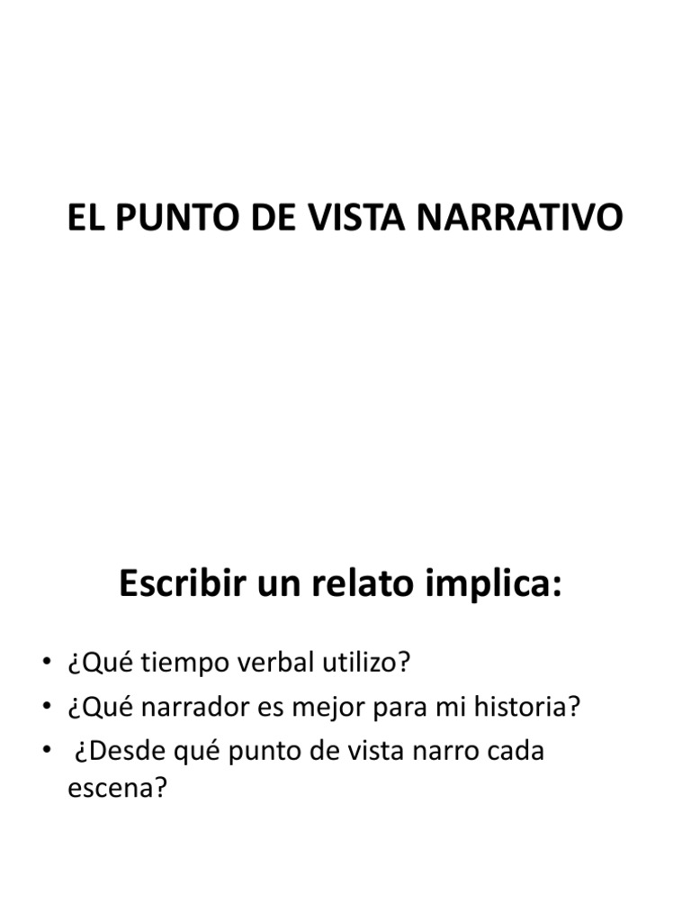 El Punto de Vista Narrativo | PDF | Objetividad (filosofía)