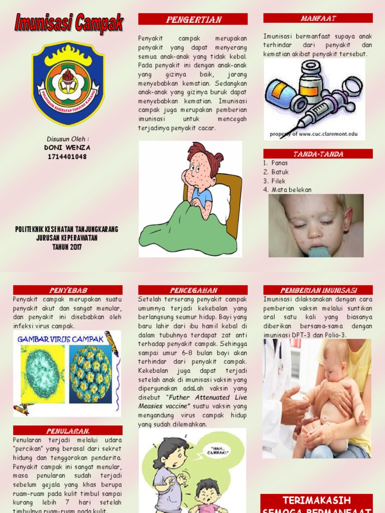 Leaflet Imunisasi Campak PDF Free | PDF