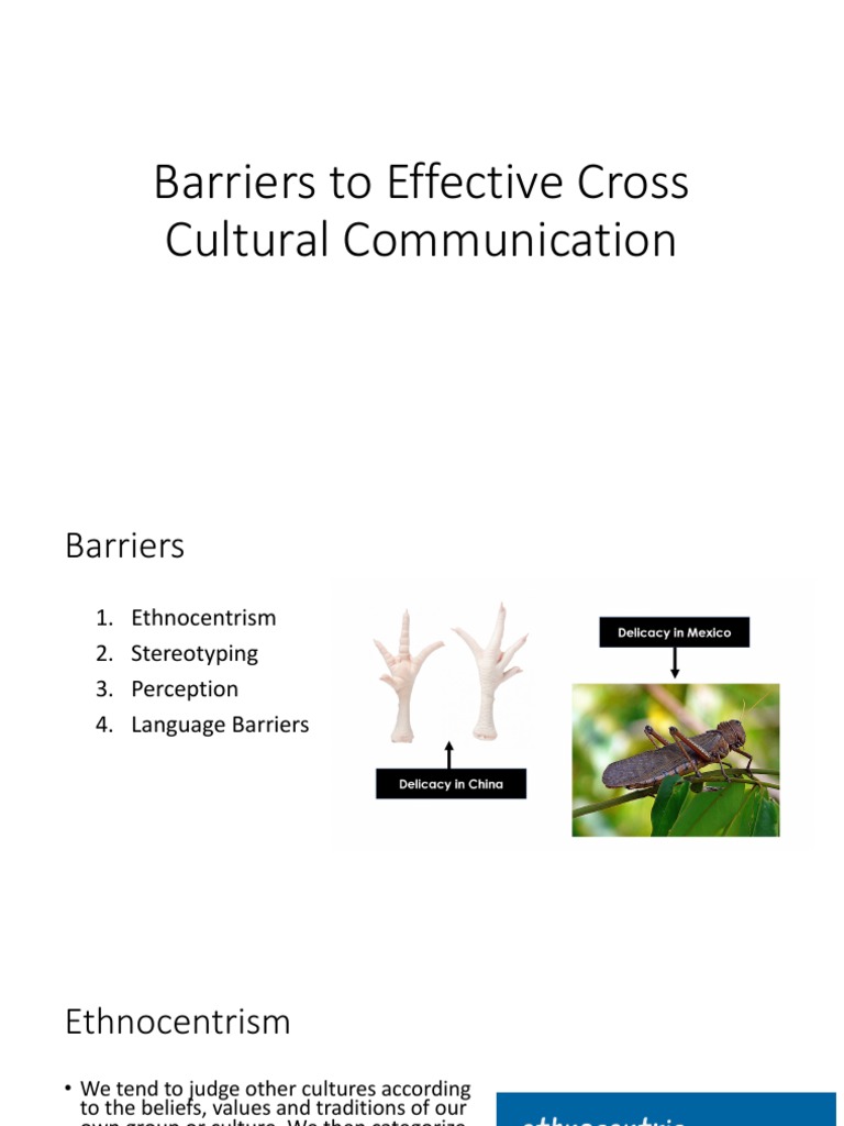 Barriers To Effective Cross Cultural Communication | PDF | Stereotypes ...