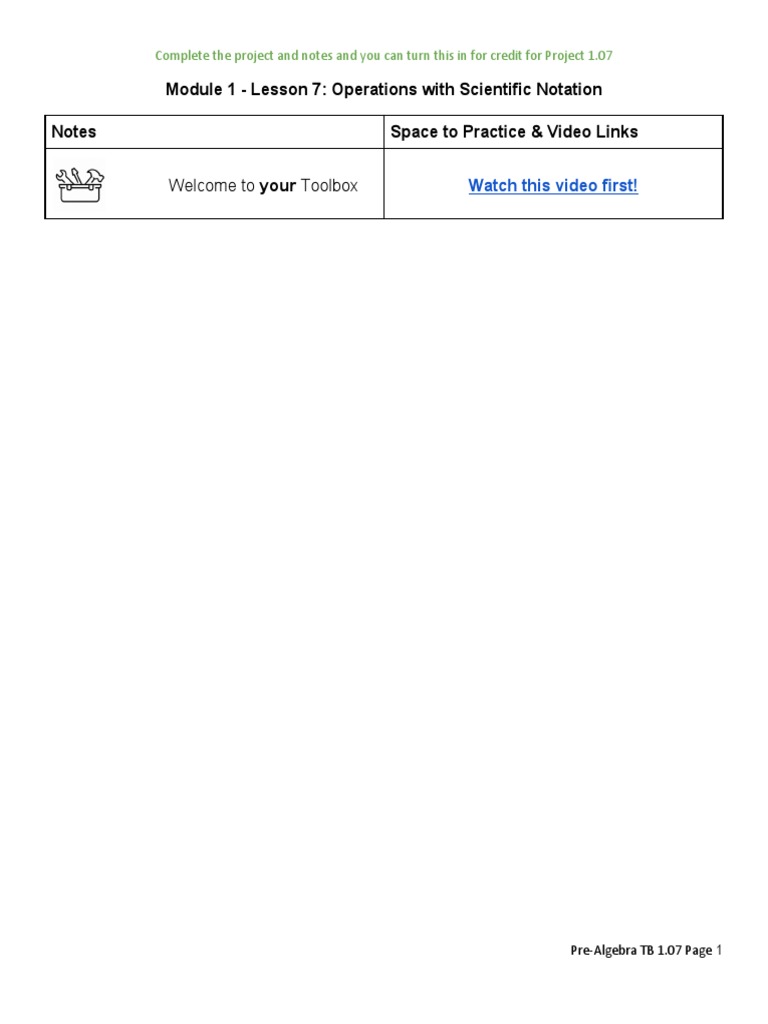 1.07 - Operations With Scientific Notation | PDF | Planets | Solar System