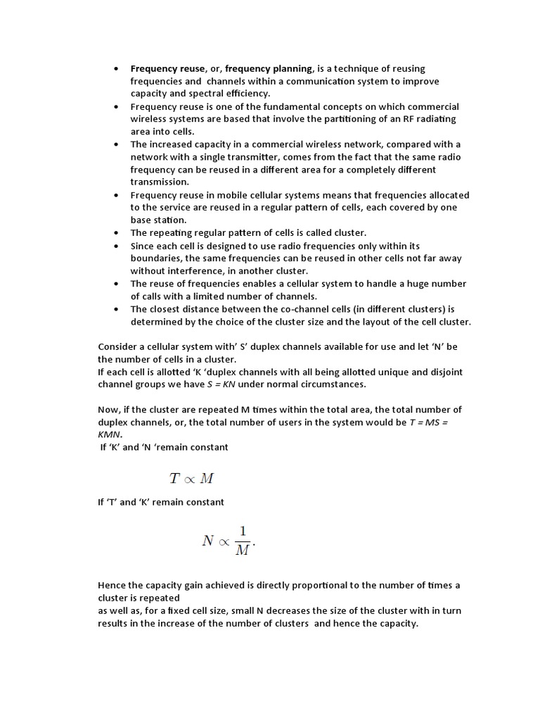 Maximizing Capacity in Cellular Networks Through Optimal Frequency ... Maximizing Capacity in Cellular Networks Through Optimal Frequency ...