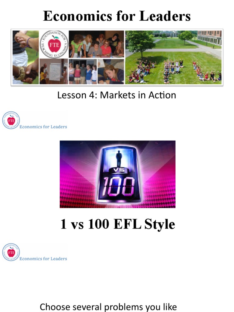 Economics For Leaders: Lesson 4: Markets in Action | PDF | Minimum Wage ...