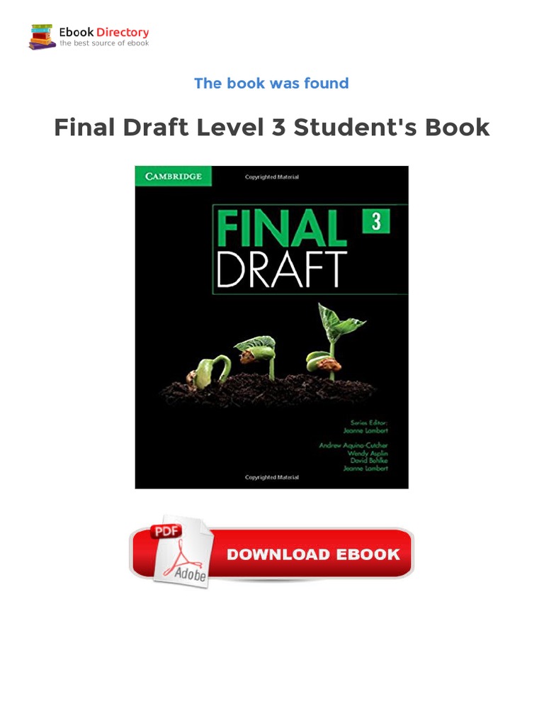 Ebooks Read Online Final Draft Level 3 Student S Book | PDF | Books ...