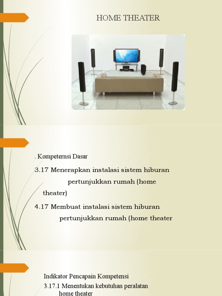 Panduan Instalasi Home Theater | PDF | Griya & Taman