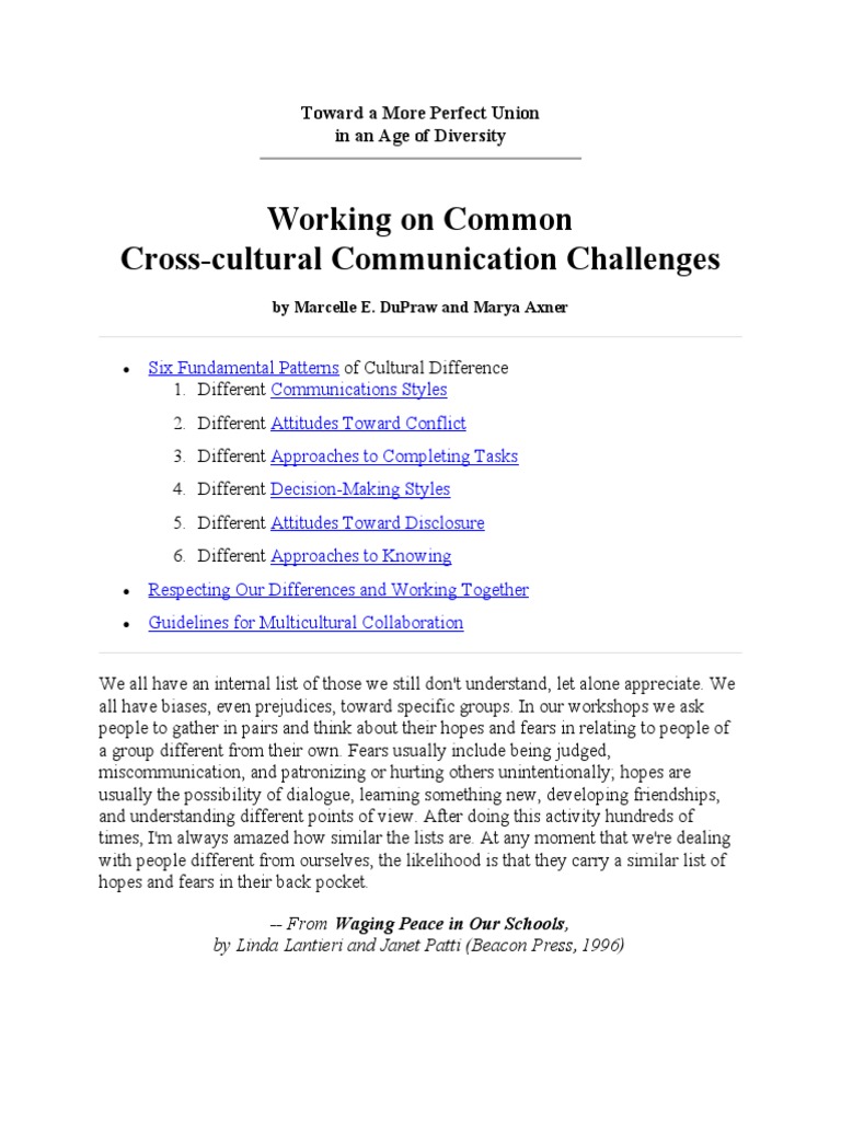 Cross-Cultural Communication Insights | PDF | Communication | Decision ...