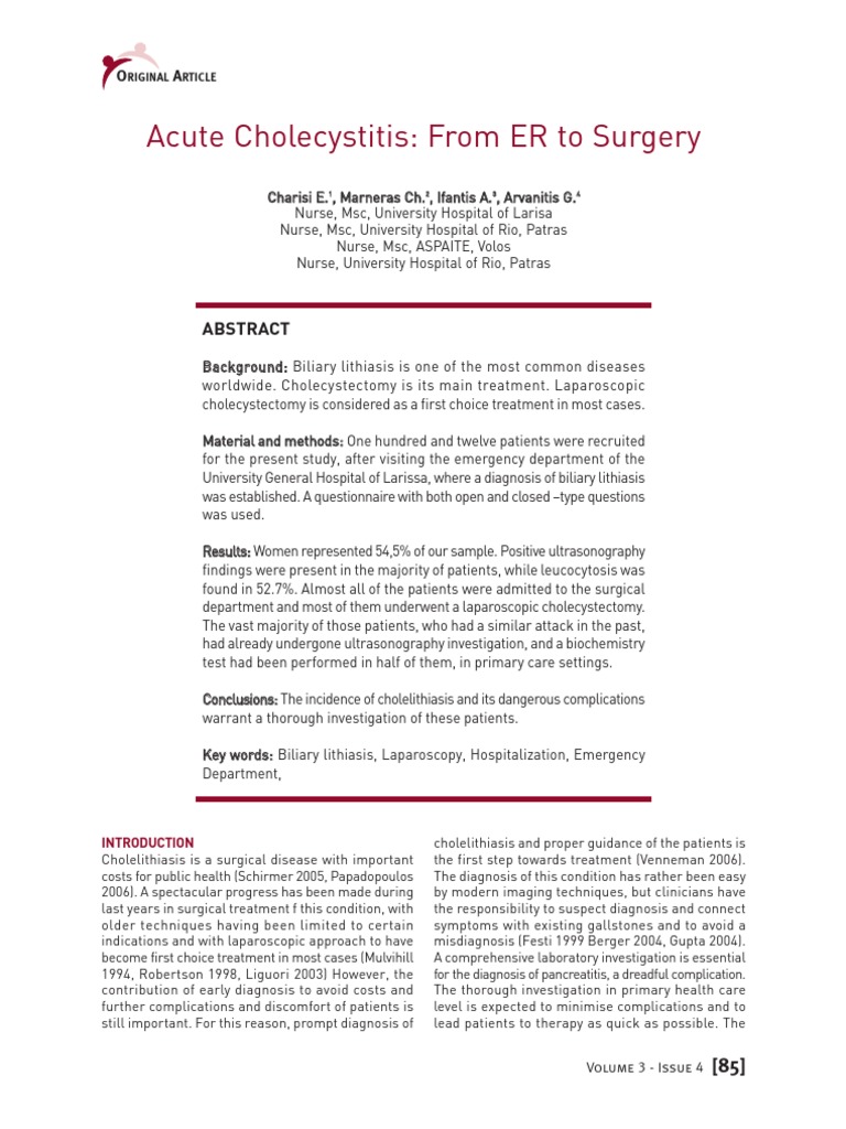 Acute Cholecystitis | PDF | Gastroenterology | Health Sciences