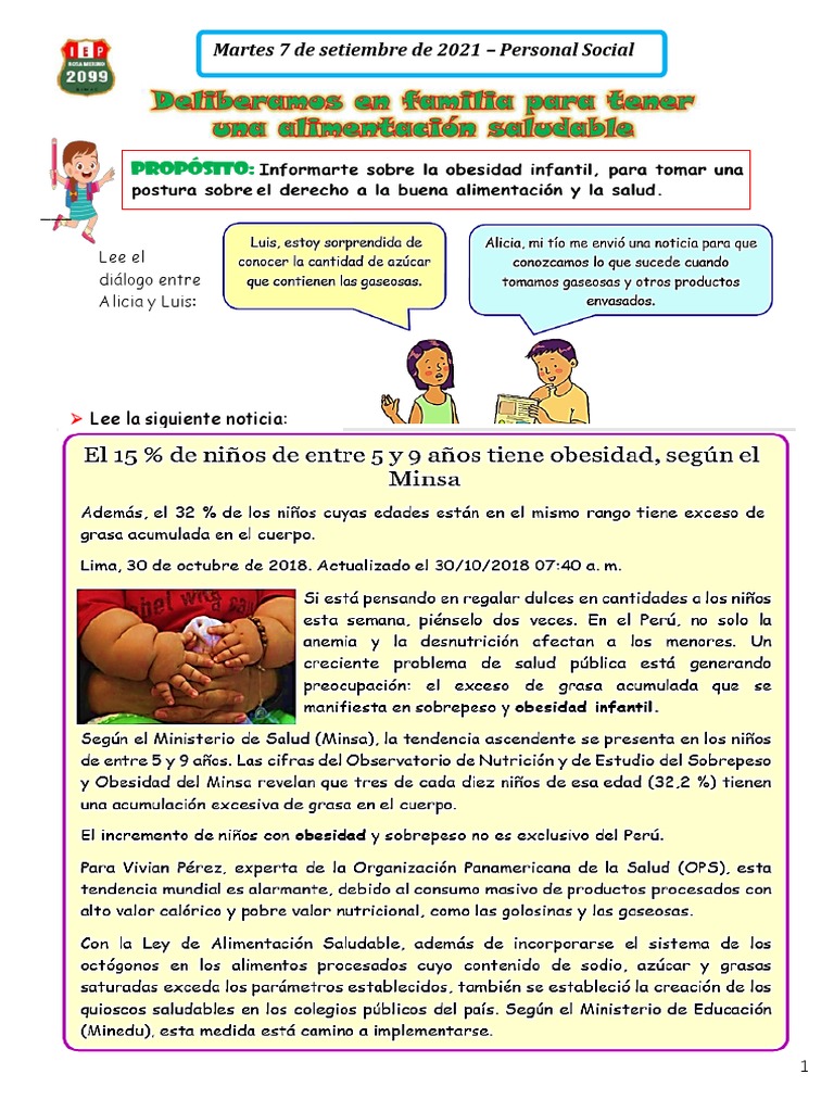 Actv. 7 de Setiembre - Personal | PDF | Obesidad