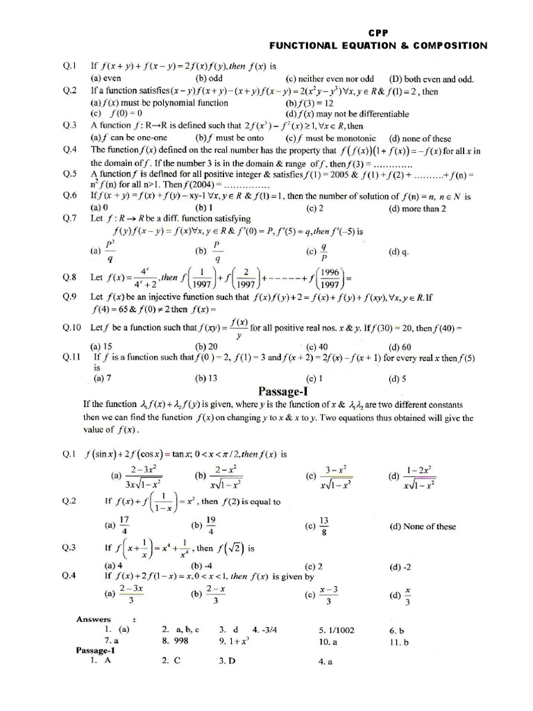 CPP Functional Equation and Composition | PDF
