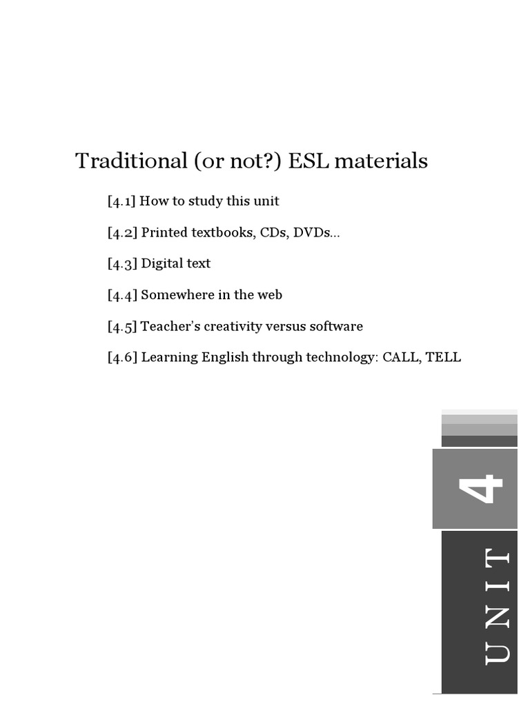 Traditional (Or Not?) ESL Materials | PDF | Educational Technology ...