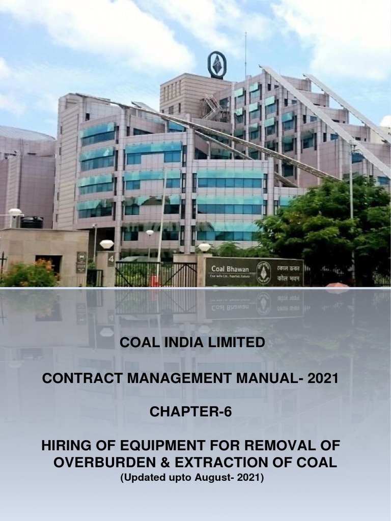 CIL Contract Management Manual Chapter on Hiring Equipment | PDF ...