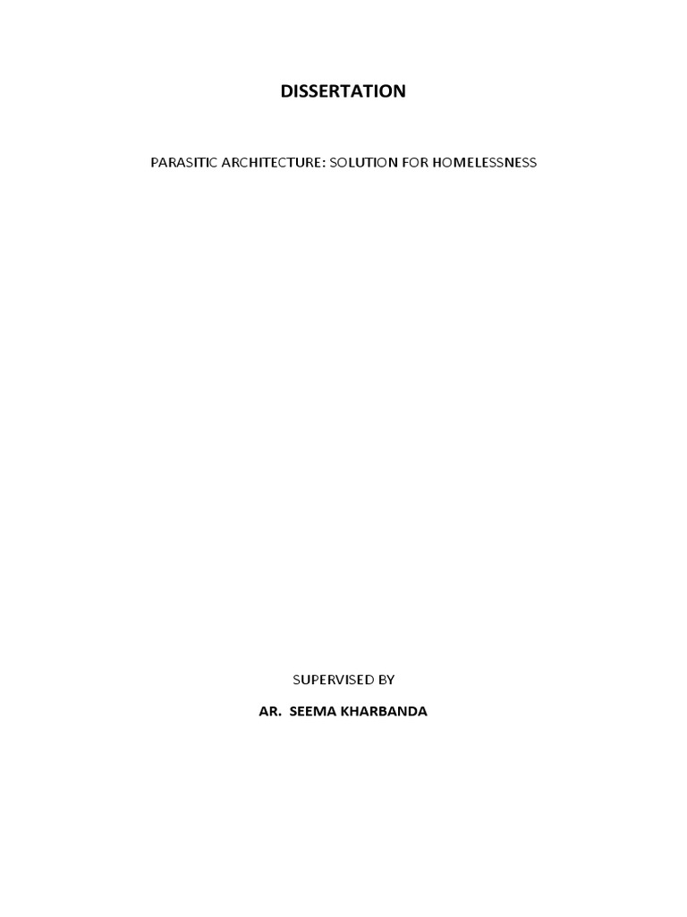 Dissertation Parasitic Architecture | PDF | Scope (Computer Science) | Homelessness