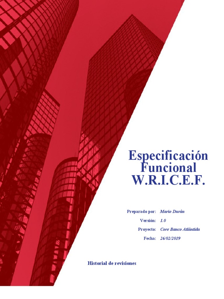 WRICEF - ATL - CORE FI009 - Ampliaciones en Reporte de Cheques | PDF ...