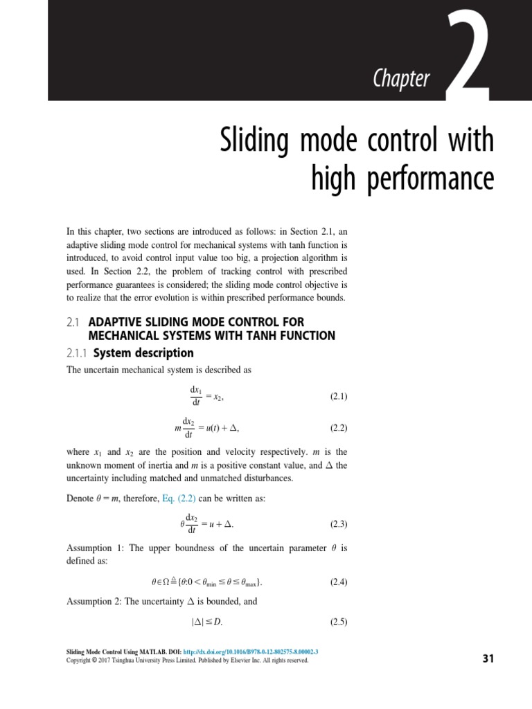 Sliding Mode Control With High Performance | PDF | Function ...