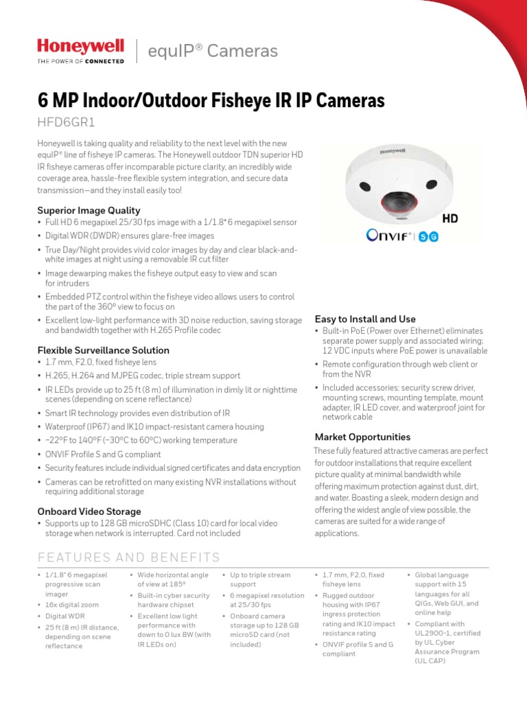 6 MP Indoor/Outdoor Fisheye IR IP Cameras | PDF | File Transfer ...