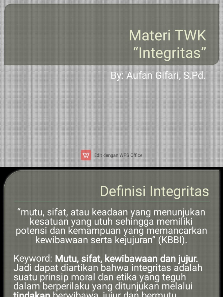 Materi TWK Integritas | PDF