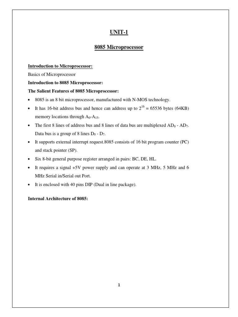 MPA UNIT 1 and 2 | PDF | Input/Output | Central Processing Unit