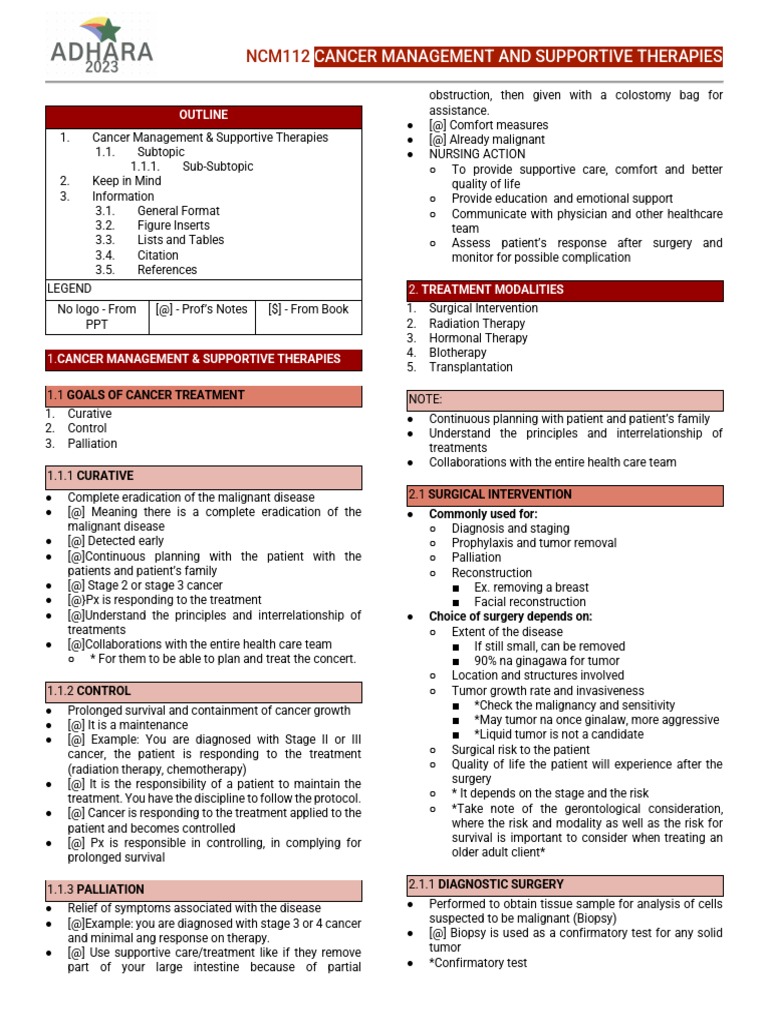 Cancer Management & Therapies | PDF | Cancer | Radiation Therapy