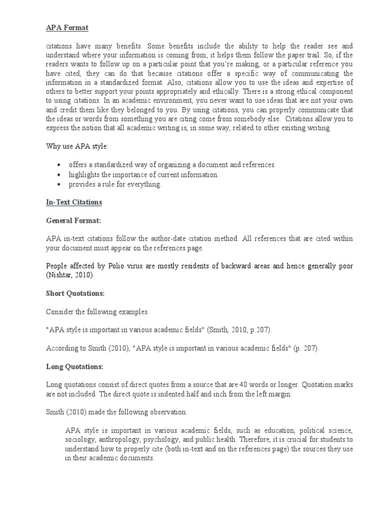 APA Format: Why Use APA Style | PDF | Digital Object Identifier | Apa Style