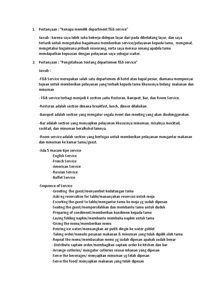 Bahan Interview | PDF