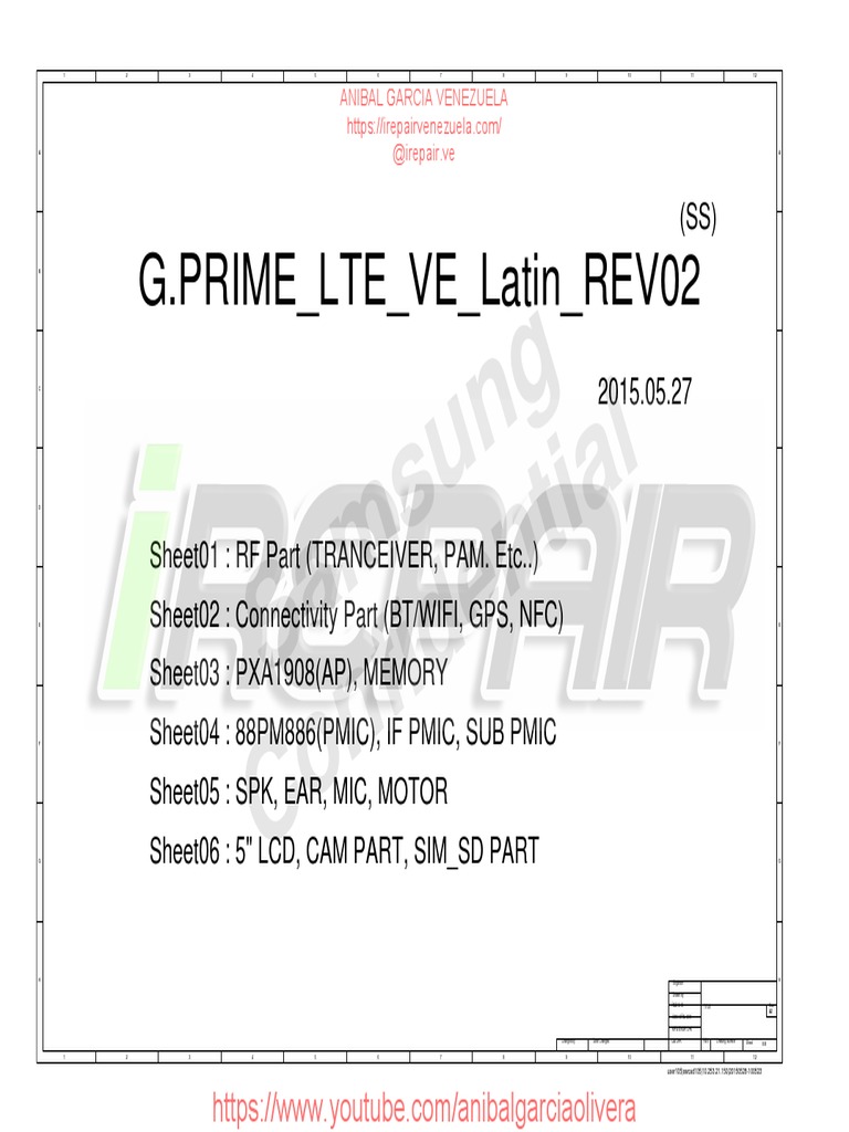 SM-G531M Esquematico Completo Anibal Garcia Irepair | PDF
