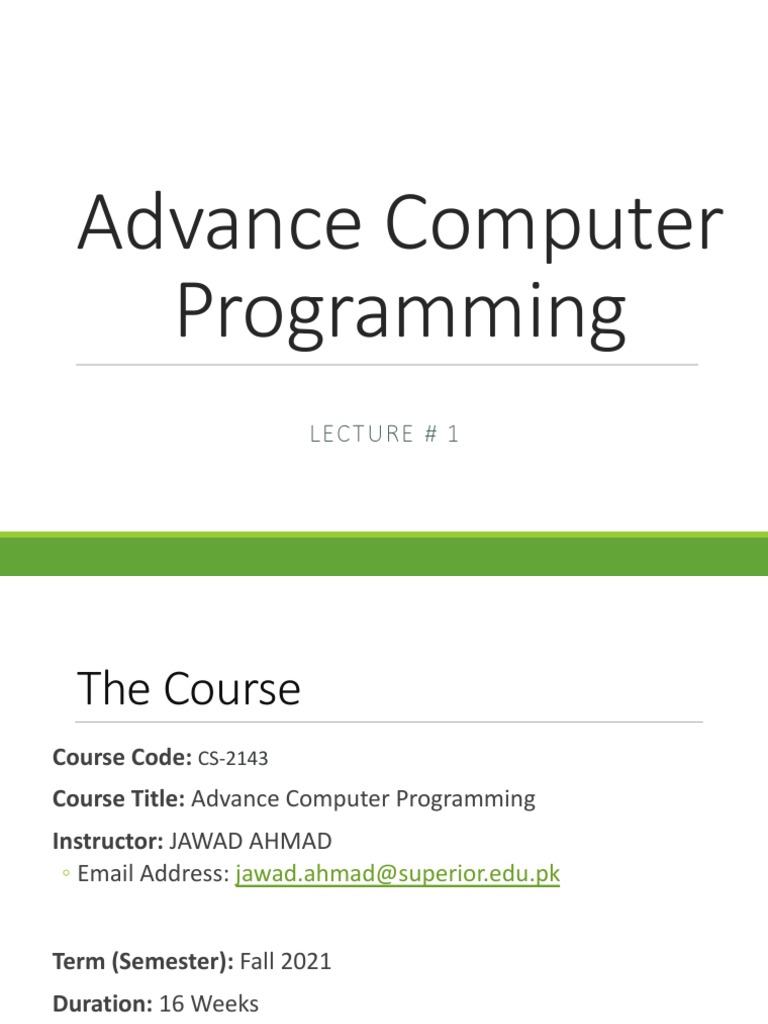 Lecture 1 Acp Pdf Class Computer Programming Java Programming Language