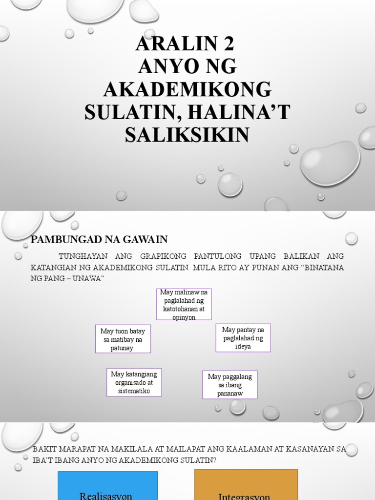 Body - PPT - Unit1 - Aralin2 - Piling Larang | PDF