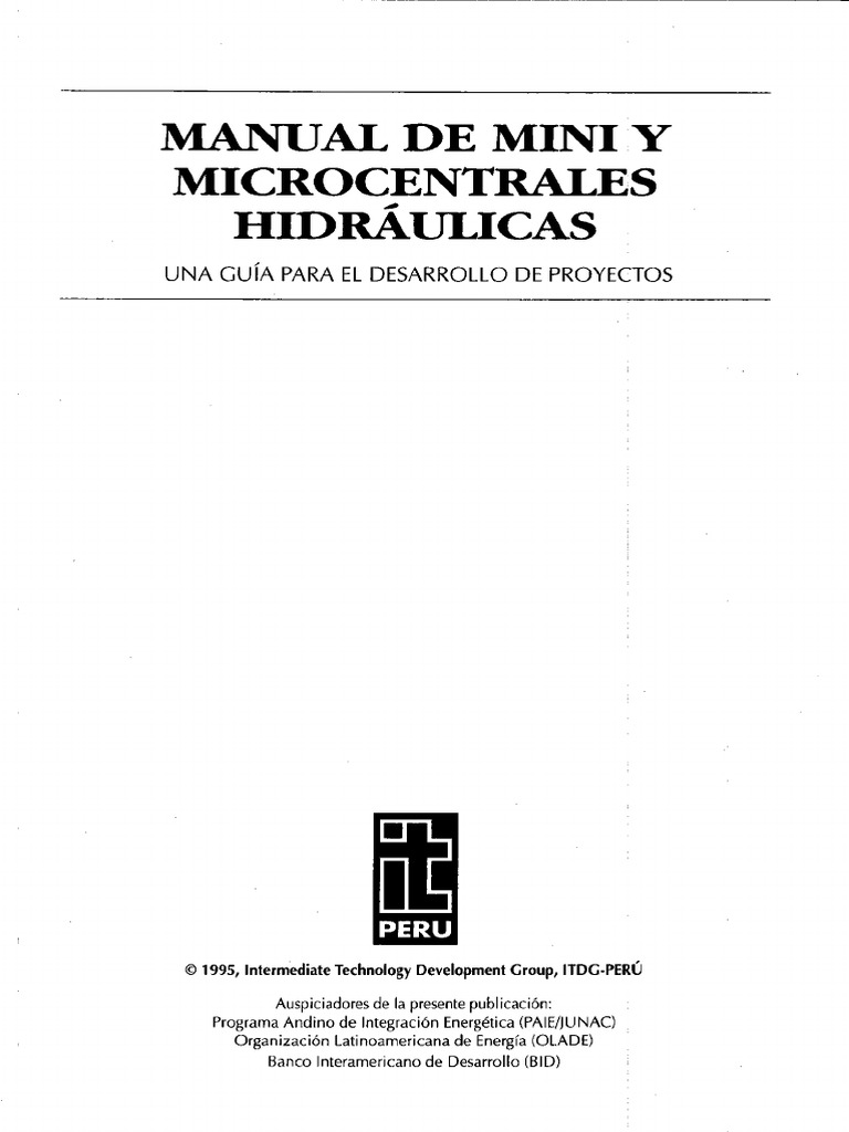 Manual de Mini y Micro Centrales Hidroelectricas | PDF