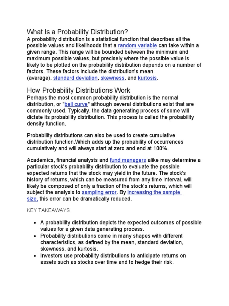 What Is A Probability Distribution | PDF | Normal Distribution ...