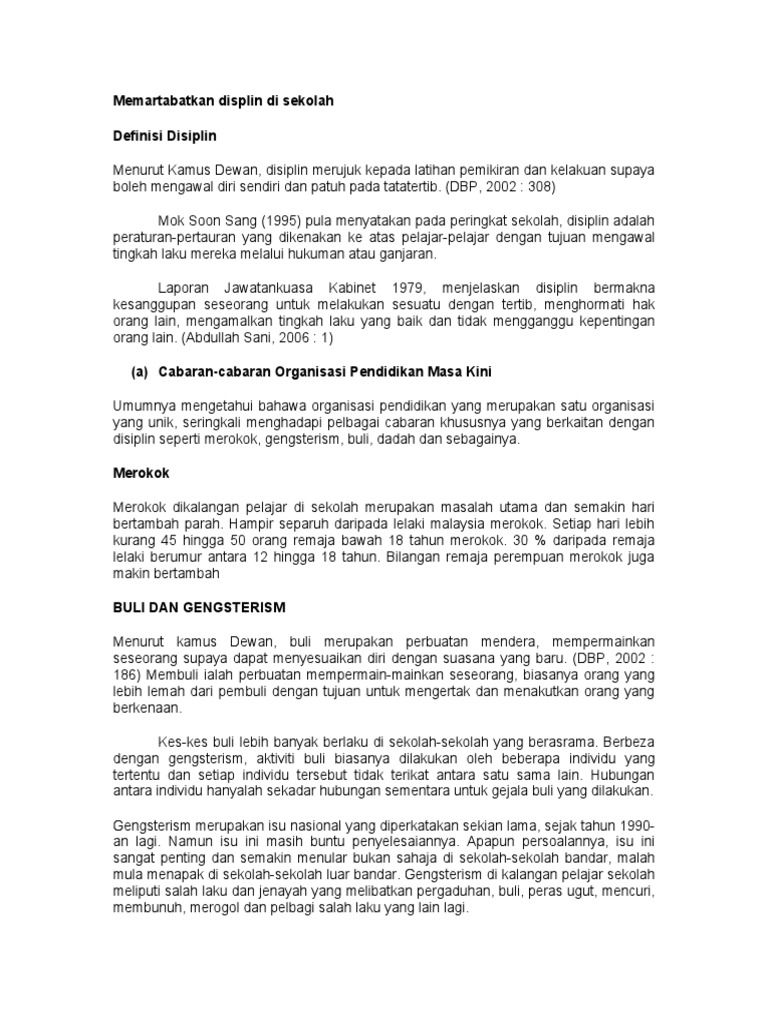 Definisi Disiplin | PDF