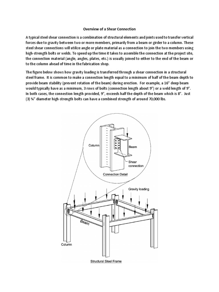 Overview of A Shear Connection | PDF
