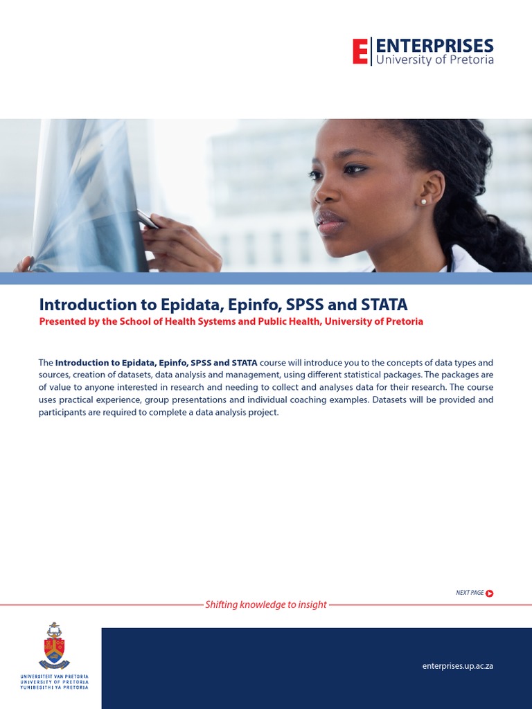 Introduction To Epidata Epinfo Spss And Stata Pdf Spss Data Analysis