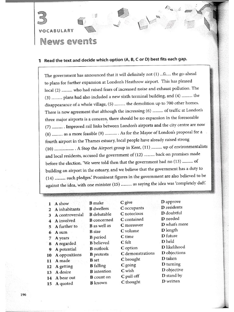 News Events Vocabulary | PDF