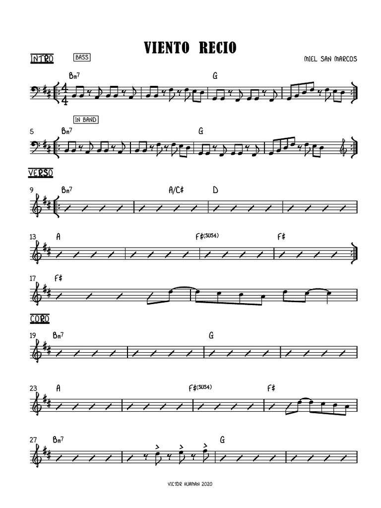 VIENTO RECIO Editado - Partitura Completa | PDF