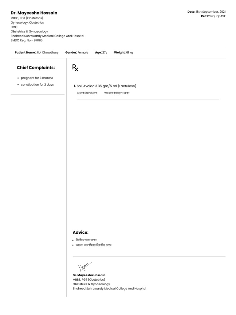 Dr. Mayeesha Hossain: 1. Sol. Avolac 3.35 gm/5 ML (Lactulose) | PDF ...