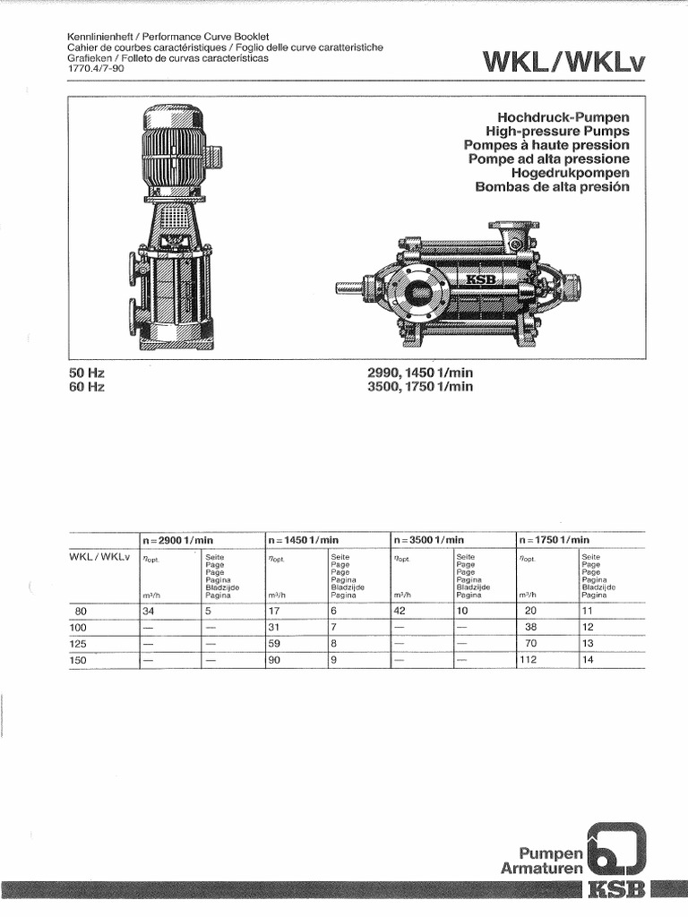 WKL - Catálogo Curvas 50 y 60 HZ | PDF