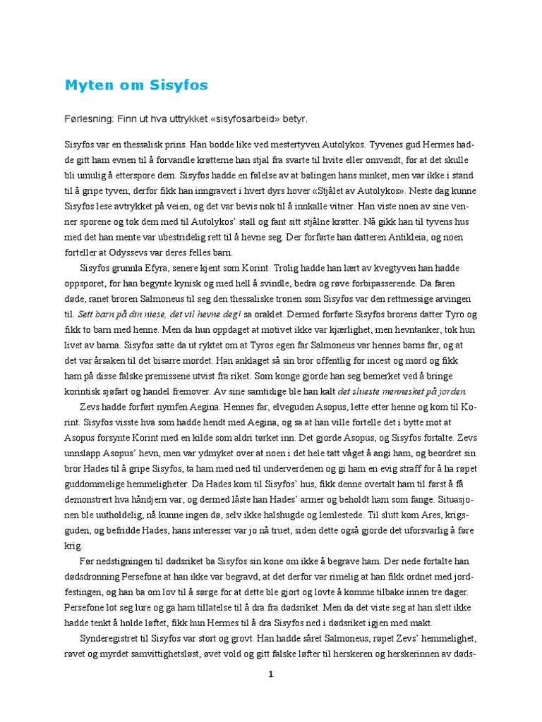 Sisyfos | PDF