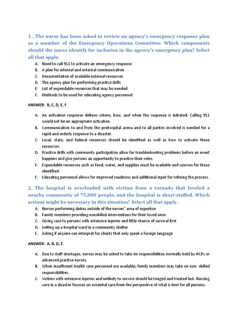 Review Agency Emergency Response Plan | PDF | Cardiopulmonary ...