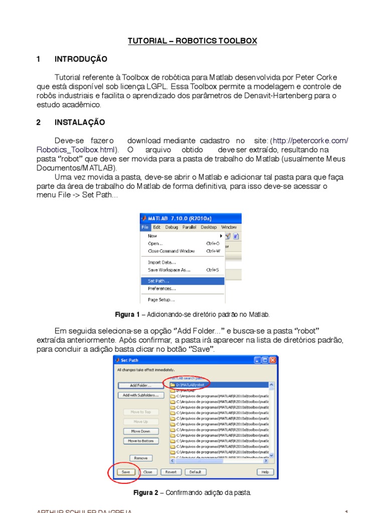 Tutorial - Robotics Toolbox | PDF | Robô | Robótica