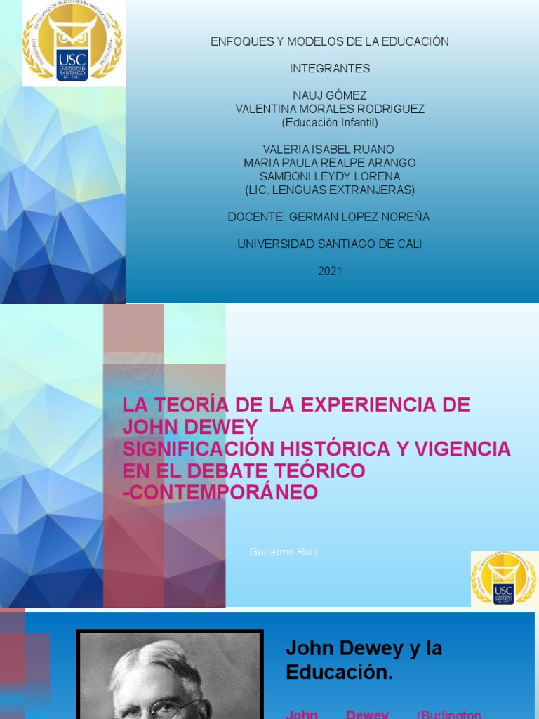 Presentacion Final Enfoques | PDF | John Dewey | Pedagogía