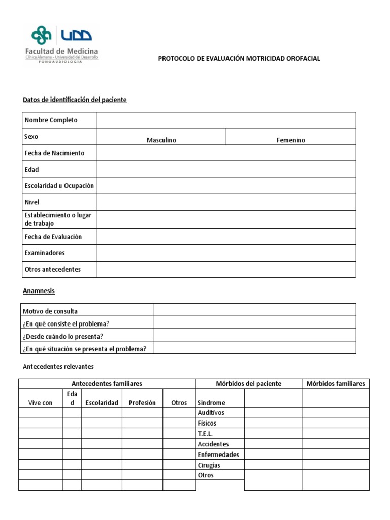 Protocolo OFA Odontoestomatología | PDF | Ciencias de la Salud | Medicina CLINICA