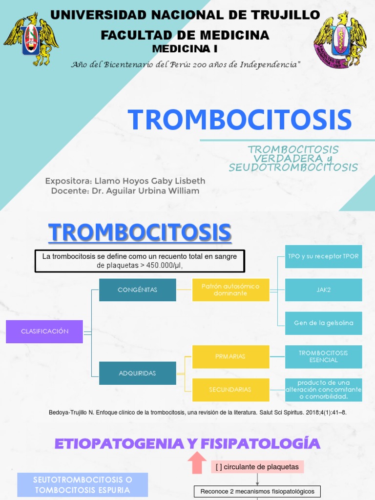Clasificación y causas de trombocitosis | PDF | Medicina CLINICA ...