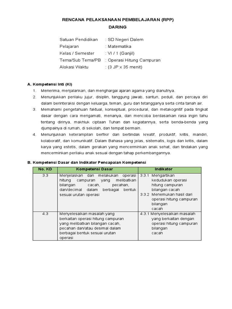 RPP | PDF | Karier & Perkembangan | Komputer