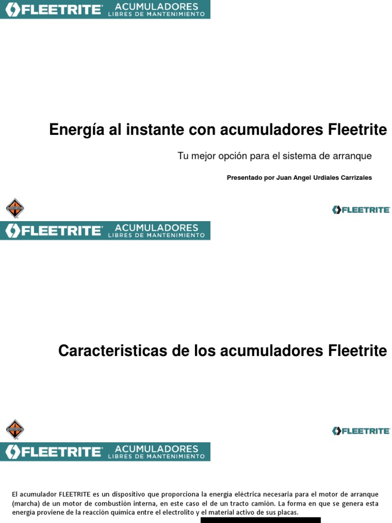 Fleetrite | PDF | Batería recargable | Corriente eléctrica