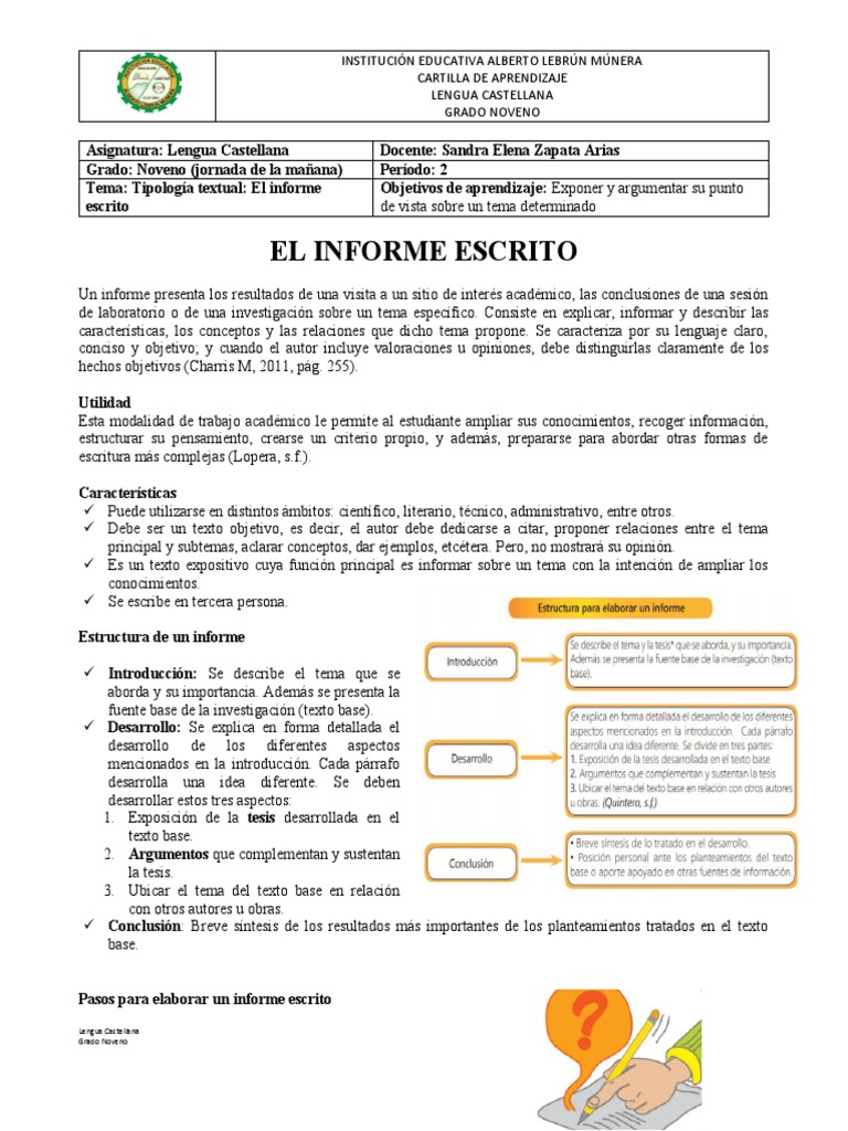 Guía N°9 El Texto Informativo | PDF | Internet | Lengua española
