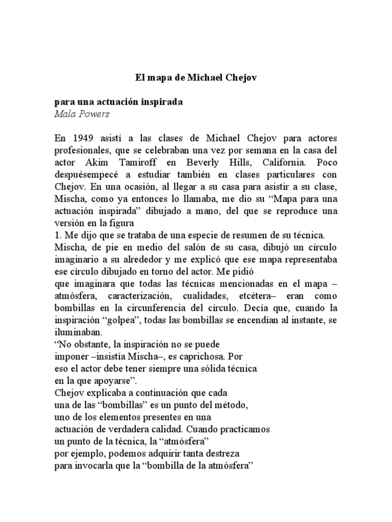 El Mapa de Michael Chejov | PDF | Teatro | Belleza