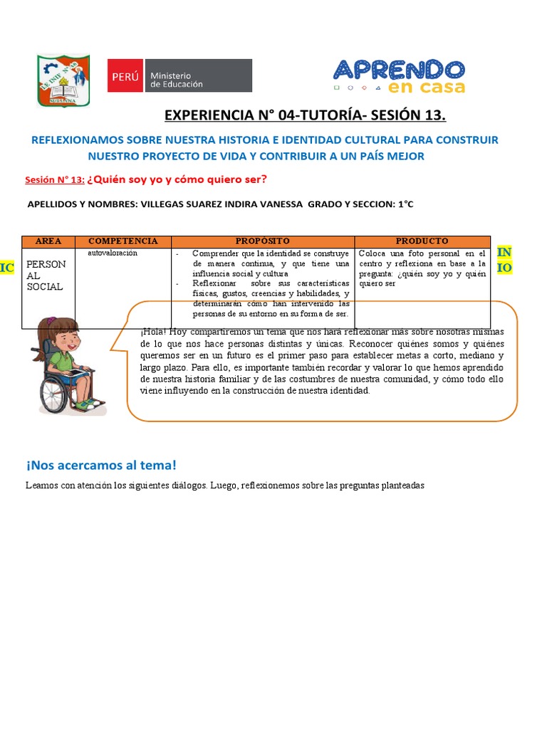 Identidad y Proyecto de Vida | PDF | Adultos | Adolescencia
