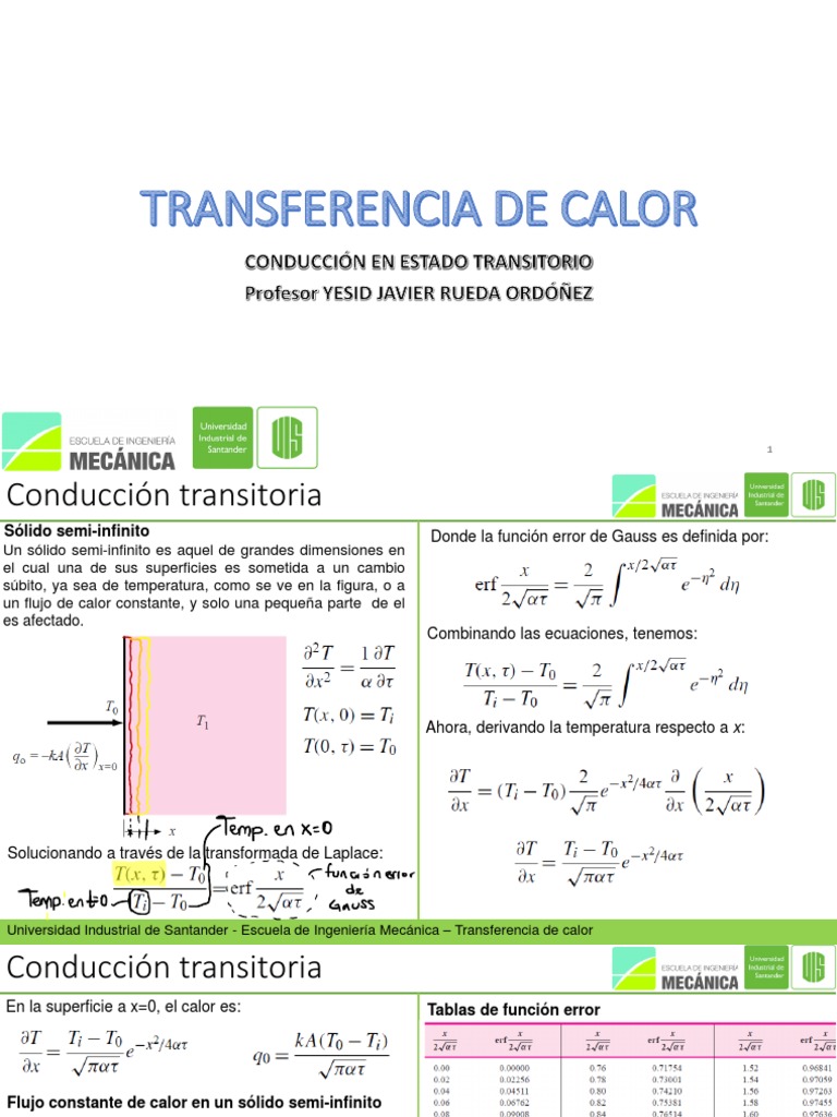 Clase - 14 - Conduccion en Estado Transitorio - Parte 2 | PDF | Conduccion termica | Calor