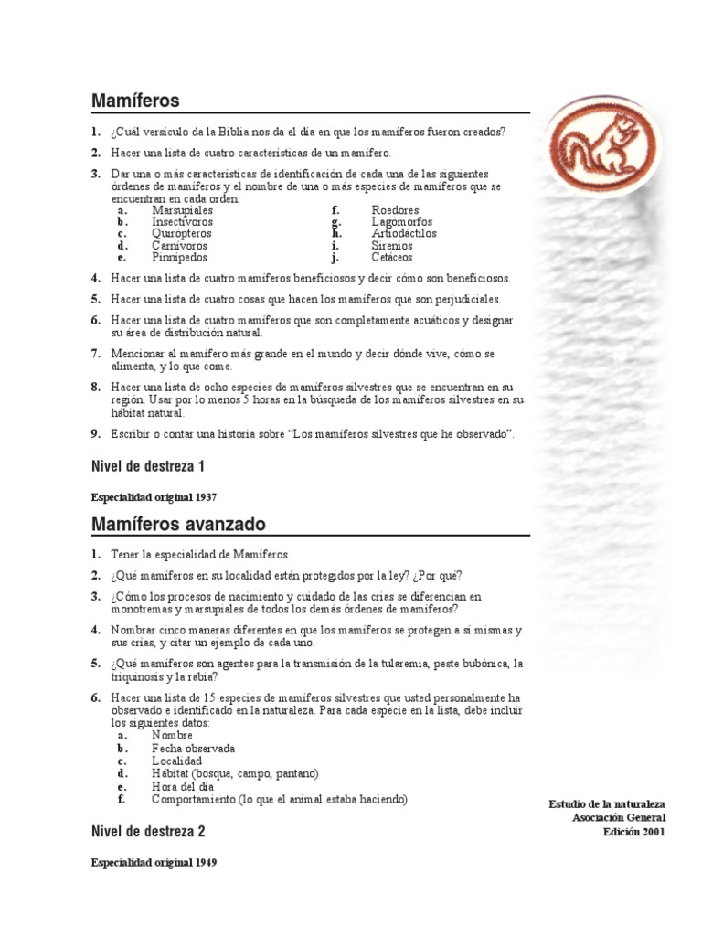 Mamiferos | PDF | Mamíferos | Zoología