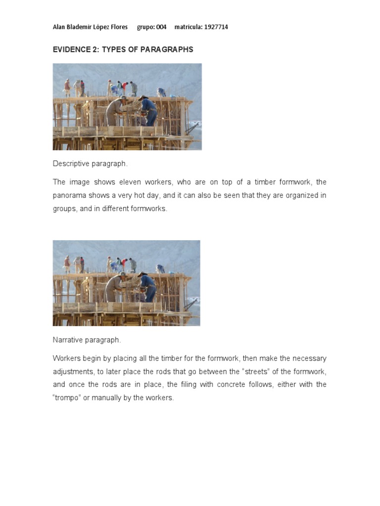 Evidence 2 Types Of Paragraphs PDF